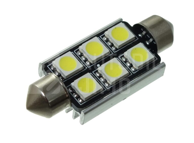 Superlight LED žárovka sufit 12V 36mm 6 led diody SMD 5050 CAN-BUS bílá ... Superlight LED žárovka sufit 12V 36mm 6 led diody SMD 5050 CAN-BUS bílá ...