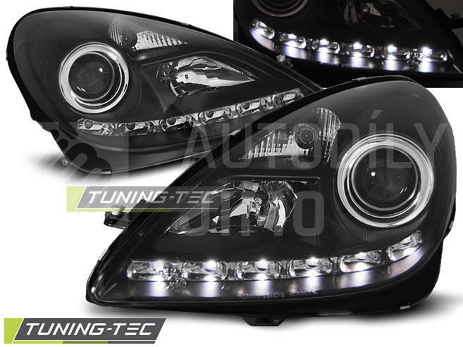 Přední světla, lampy Mercedes Benz SLK R171 04-11 Day light černé H7/H1 ...